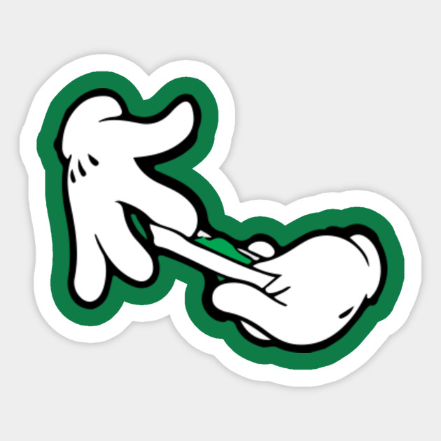 Mickey Mouse Hands Rolling A Joint Mickey Mouse Sticker Teepublic